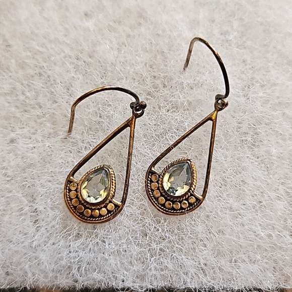 Jewelry | 315 Ati Id Signed 925 Sterling Silver Teardrop Dangle ...